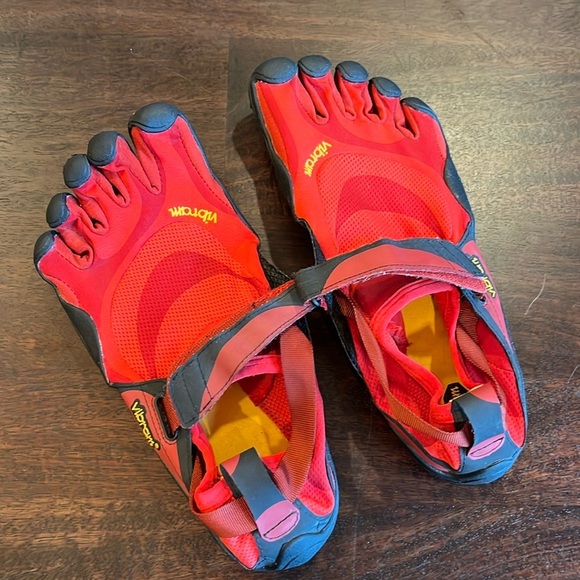 Vibram | Shoes | Red Vibram Toe Shoes | Poshmark